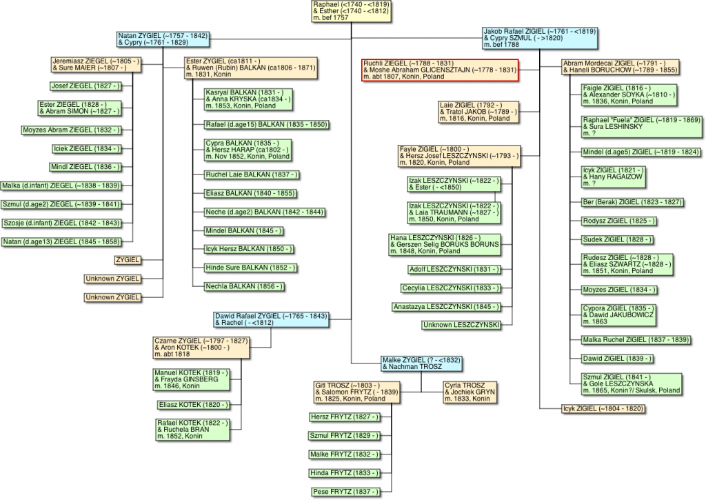 Ziegel Family Chart (Konin) – Bill Gladstone Genealogy